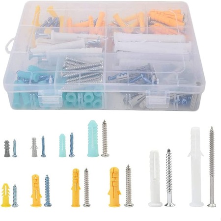 Set 200 Sortiment de suruburi si ancore, suruburi din plastic - eMAG.ro