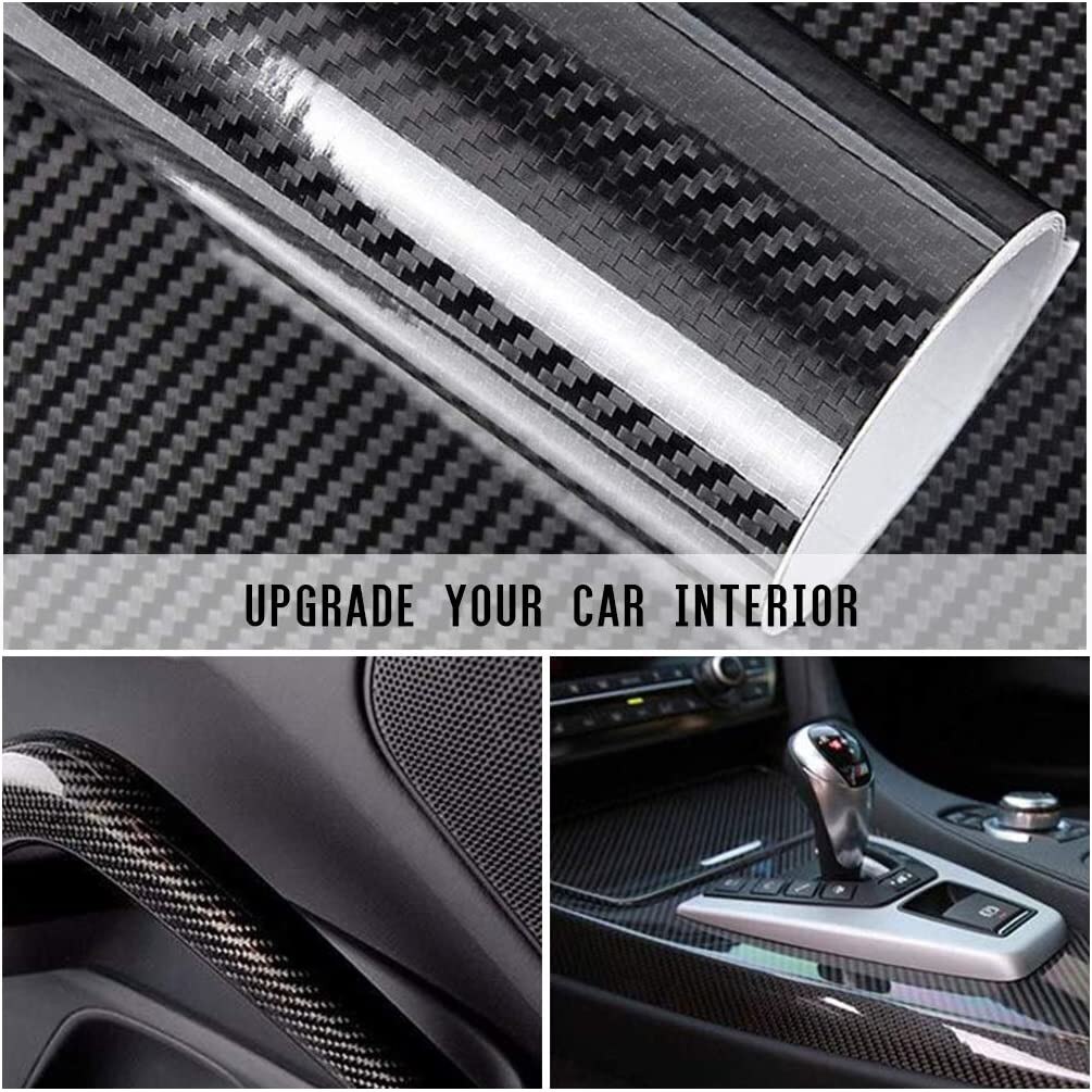 Autocolant decorare masina, Fibra de carbon, 30x30 cm, Negru - eMAG.ro