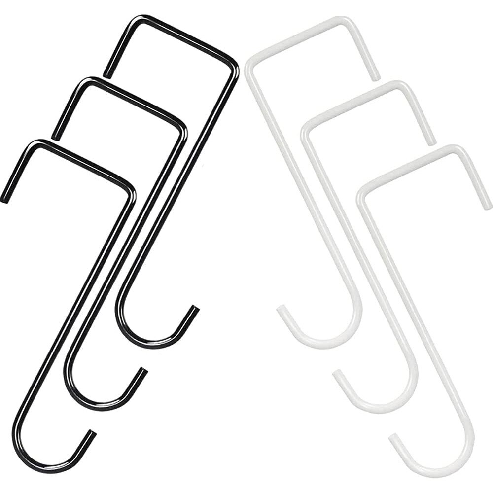 Set 6 carlige de gradina, Inox, Negru\Alb - eMAG.ro