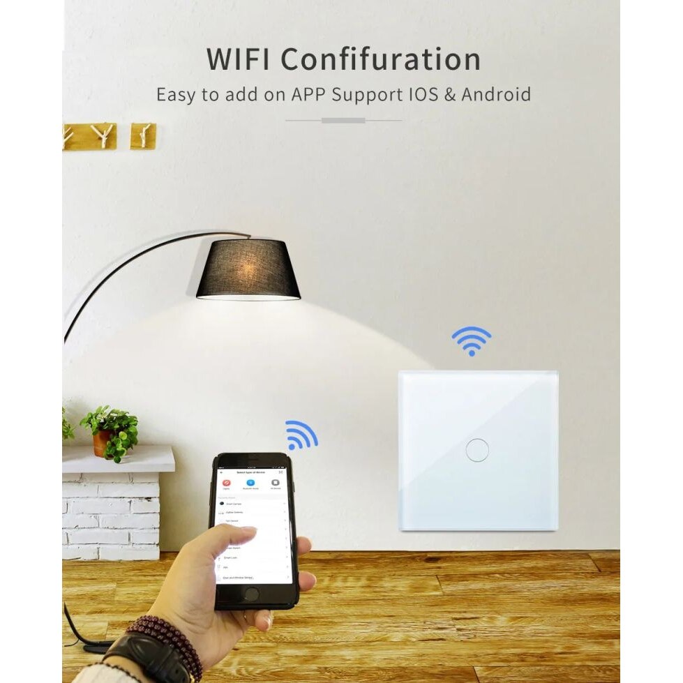 Intrerupator inteligent cu touch Klass, Wireless, 1 canal, compatibil ...