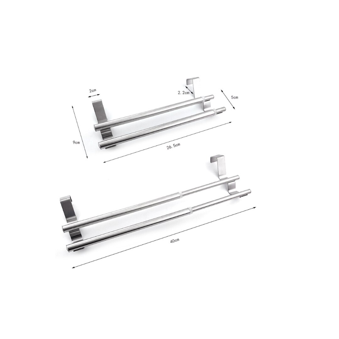 Suport prosoape extensibil, Inox, 27-405 cm, Argintiu - eMAG.ro