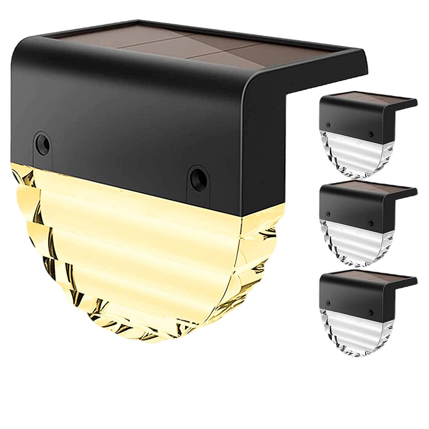 Set 4 lampi solare pentru gradina, LED, ABS, Negru - eMAG.ro