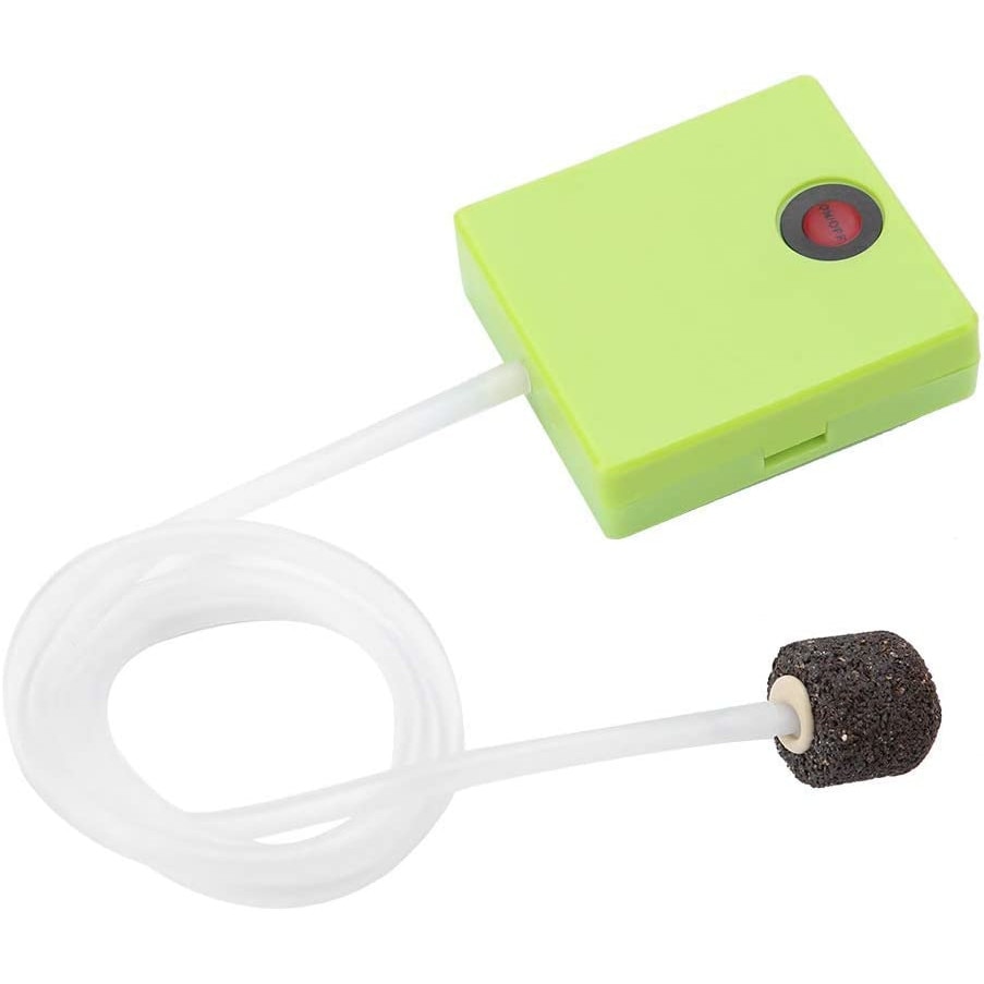 Pompa de aer acvariu, Plastic, 0.5 W, Alb/Verde - eMAG.ro