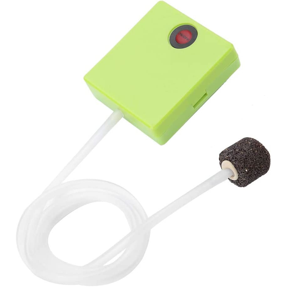 Pompa de aer acvariu, Plastic, 0.5 W, Alb/Verde - eMAG.ro