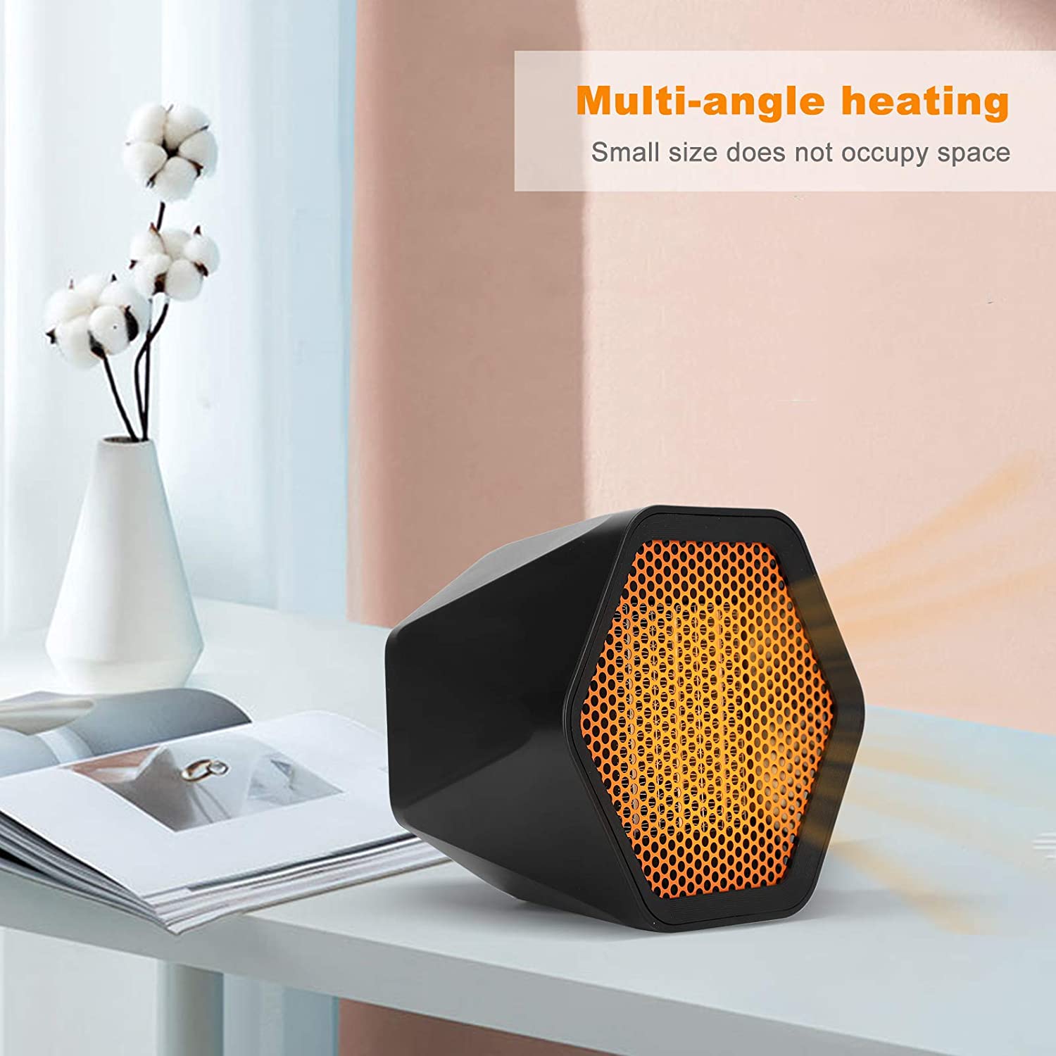 Mini incalzitor cu ventilator, 600W, 2 setari de temperatura, Protectie ...