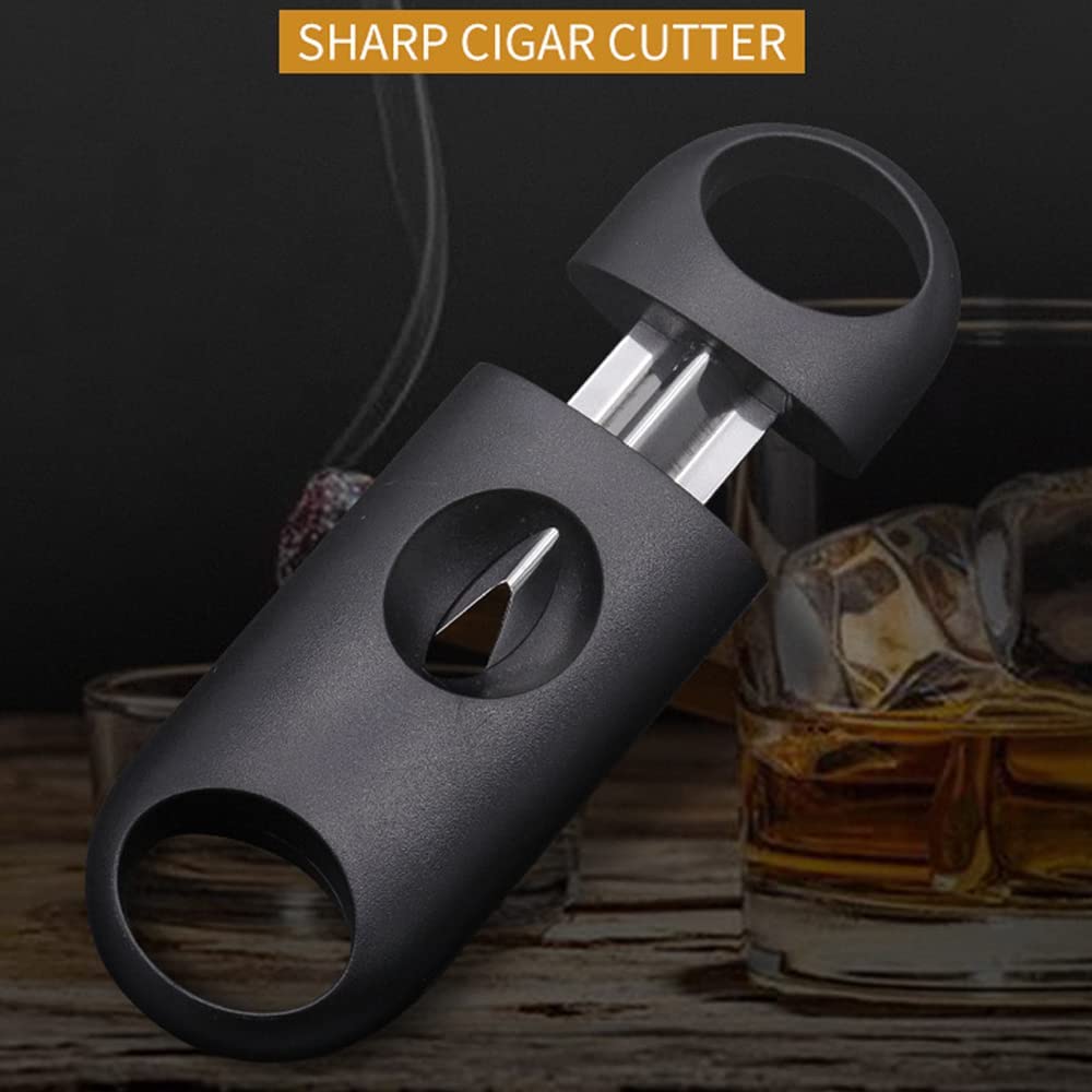 Cutter trabucuri tip V, Plastic/Otel inoxidabil, 37x100 mm, Negru - eMAG.ro