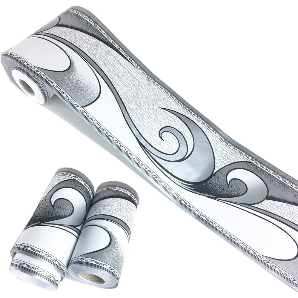 Autocolant decorativ de perete, Starlight, PVC, cu model Wave, 10cm x ...