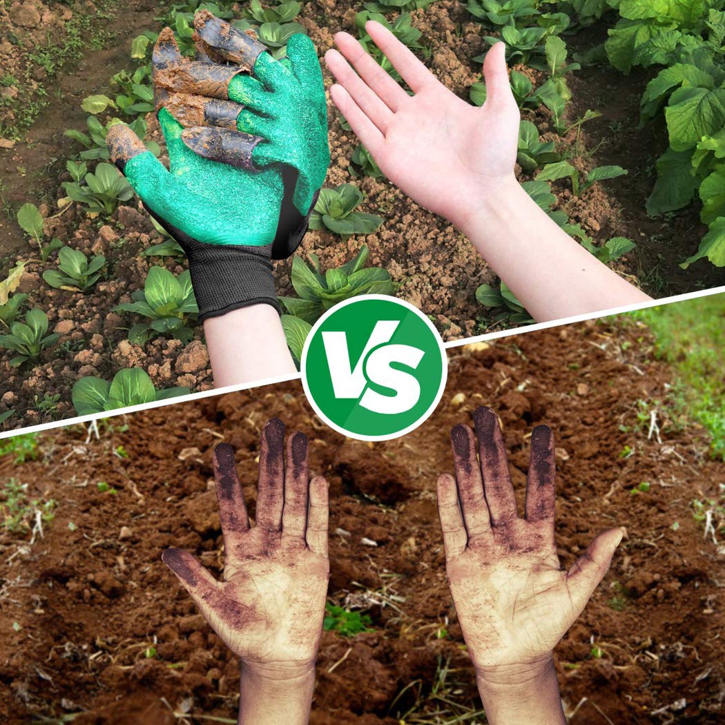 Manusi de gradina, Plastic/Impermeabil, Verde/Negru - eMAG.ro