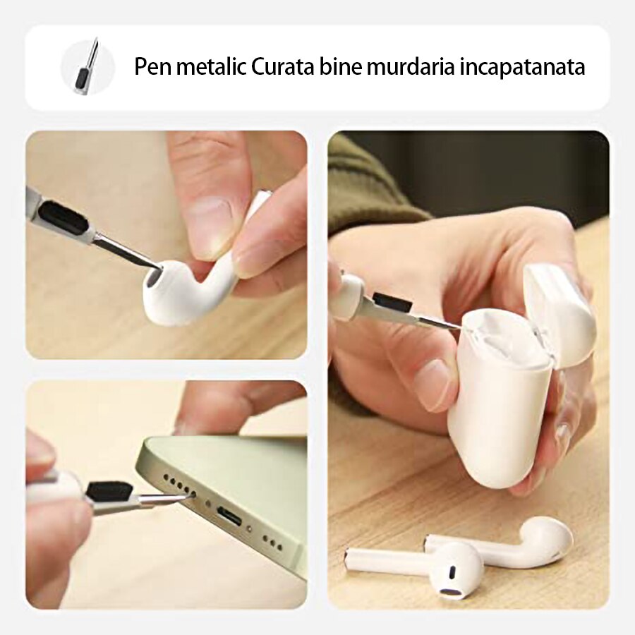 Kit de curatare casti 3 in 1, Basic pentru dispozitive electronice ...