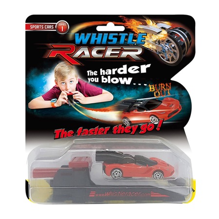 Burn Out Whistle Car & Launcher S1, Whistle Racer, Rosu - eMAG.ro