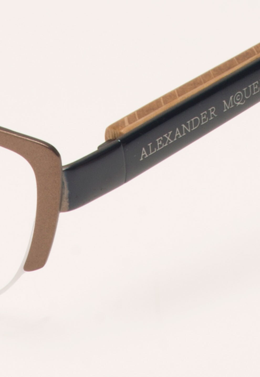 Alexander McQueen Rame maro cu albastru cu brate cu aspect de lemn ...