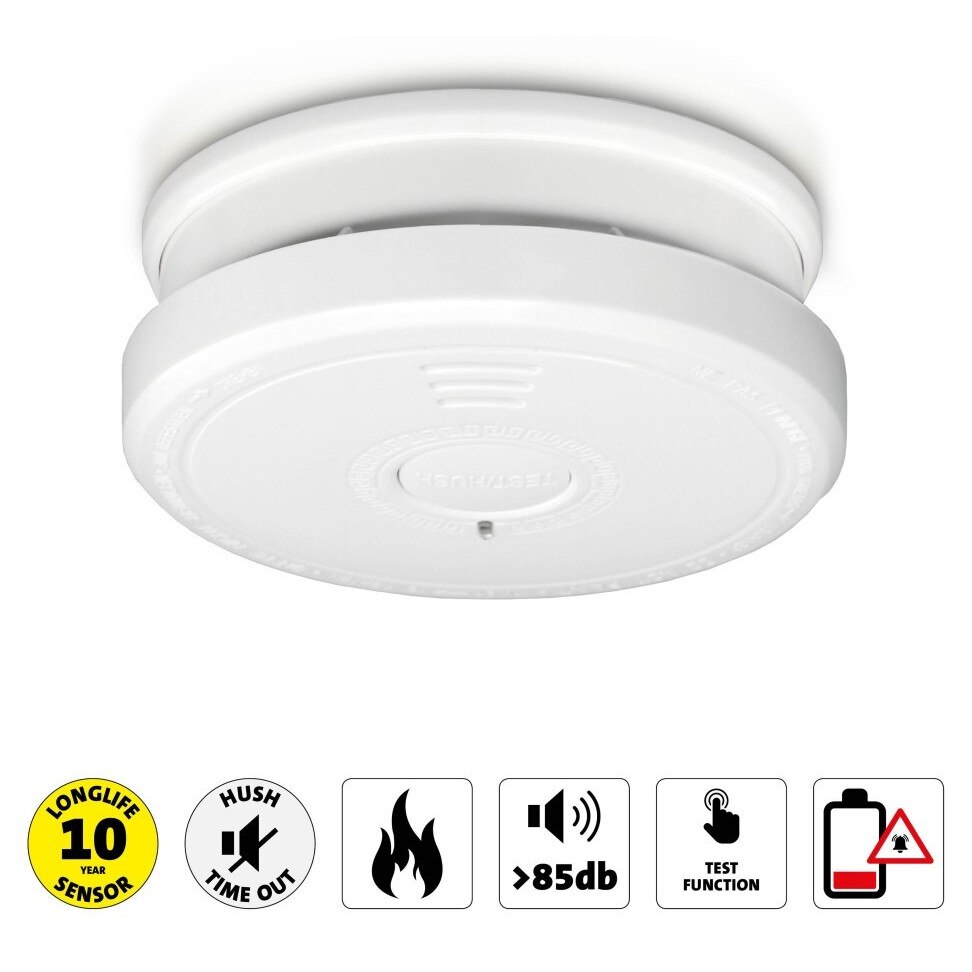 Detector de fum model SA20, Alecto, 10 x 3,7 cm, Alb - eMAG.ro