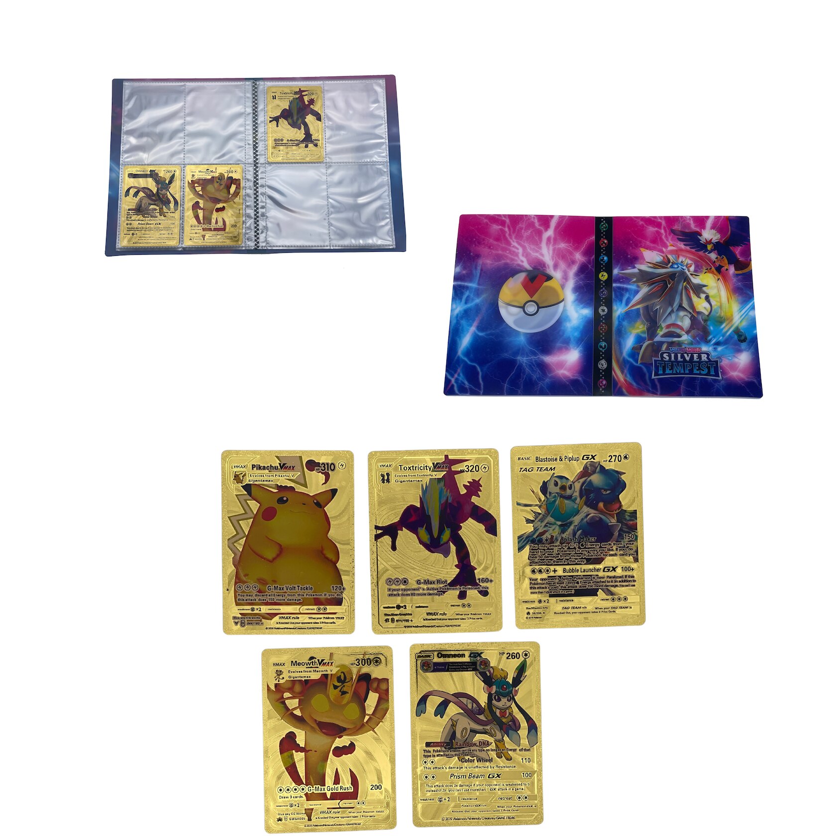 Pachet promo Joc de carti Pokemon Gold 3D Hologram Lenticular, Pachet ...