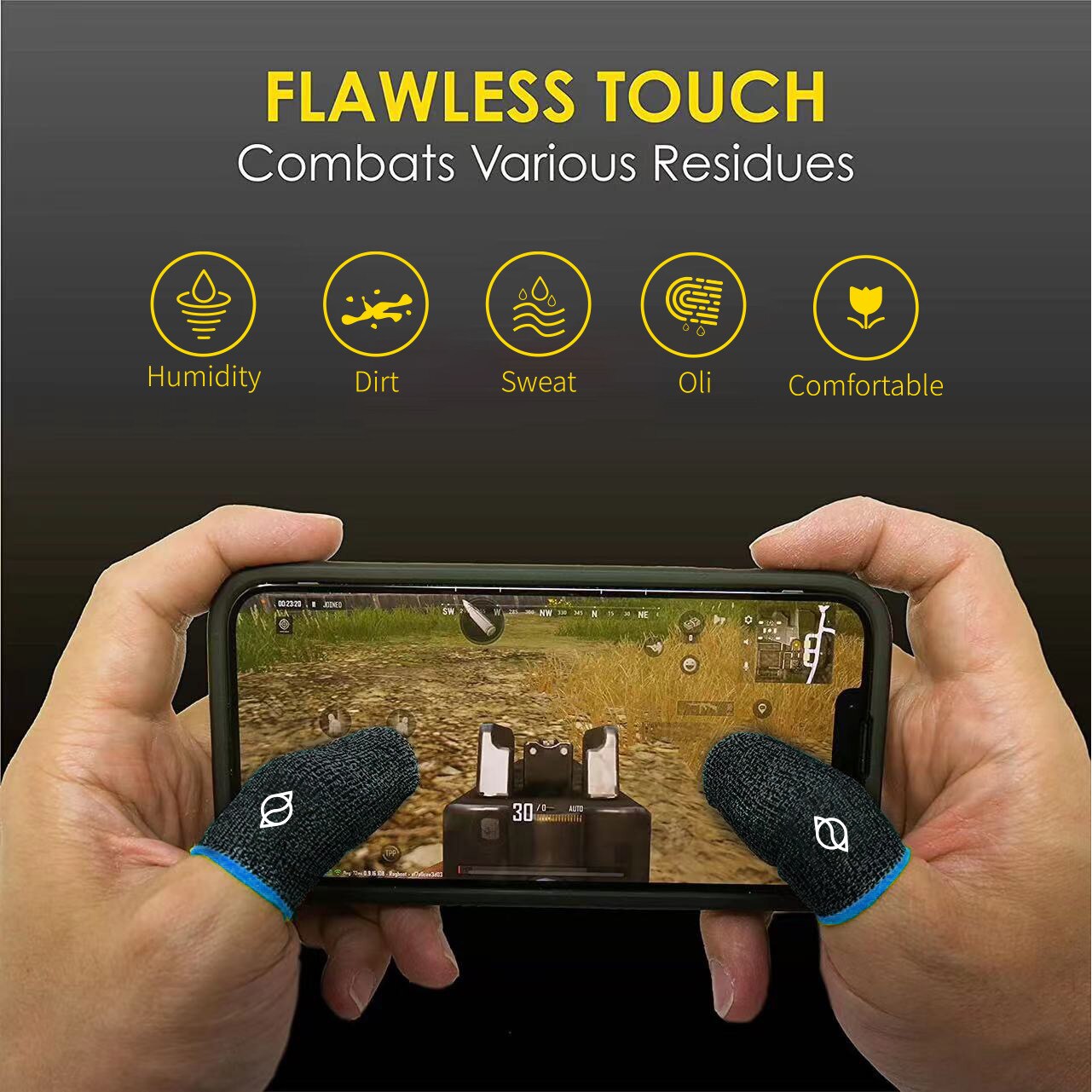 Set 3 accesorii pentru degete pentru jocuri, Negru - eMAG.ro