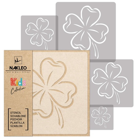 Set 4 sabloane decorative Nakleo, Trifoi cu 4 foi - eMAG.ro