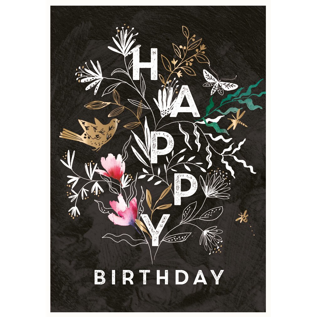 Felicitare - Birthday Blooms, Multicolor, Cu mesaj, Carton, 171 x 121 ...