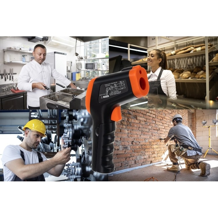 Termometru non-contact cu pirometru si laser, Afisaj LCD, -50/550 °C ...