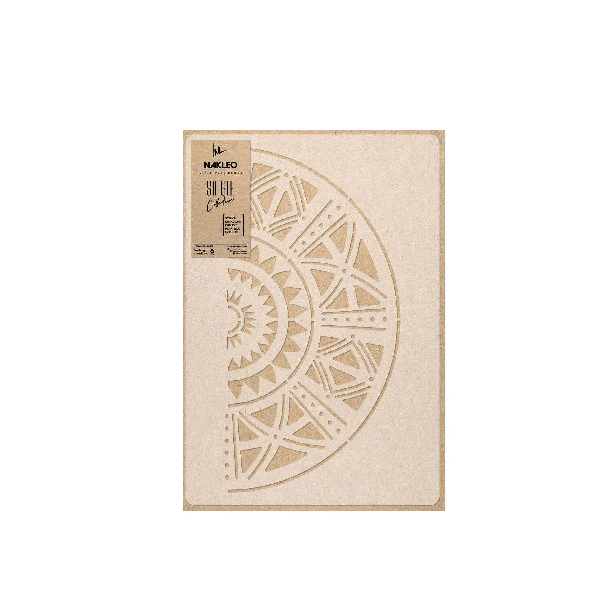 Sablon decorativ reutilizabil, Mandala Africana, 118 cm - eMAG.ro