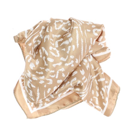 Batic de dama, 50x50 cm, Buticcochet, saten, imprimeu stilizat, Bej ...