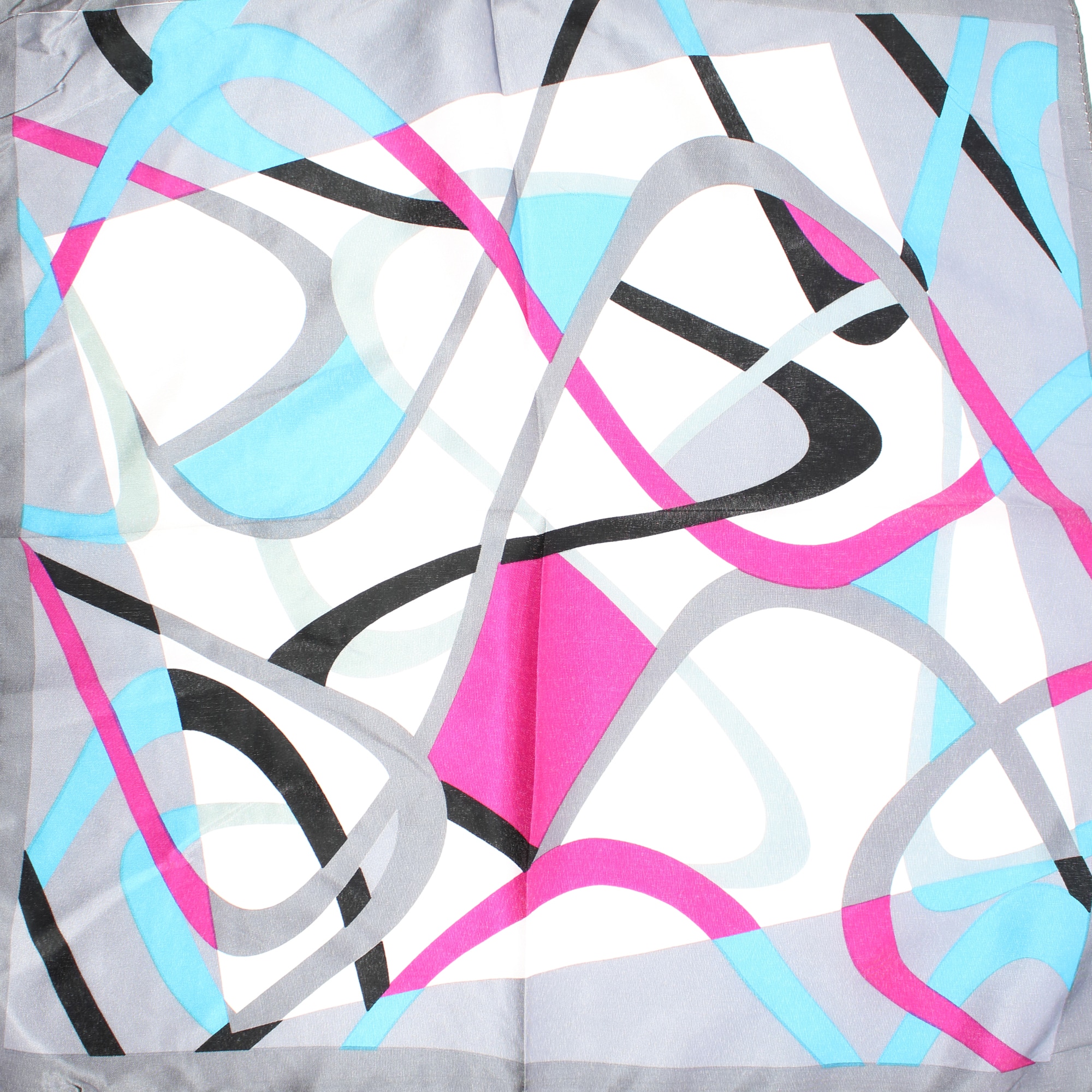 Batic de dama, 50x50 cm, Buticcochet, saten, imprimeu liniar stilizat ...