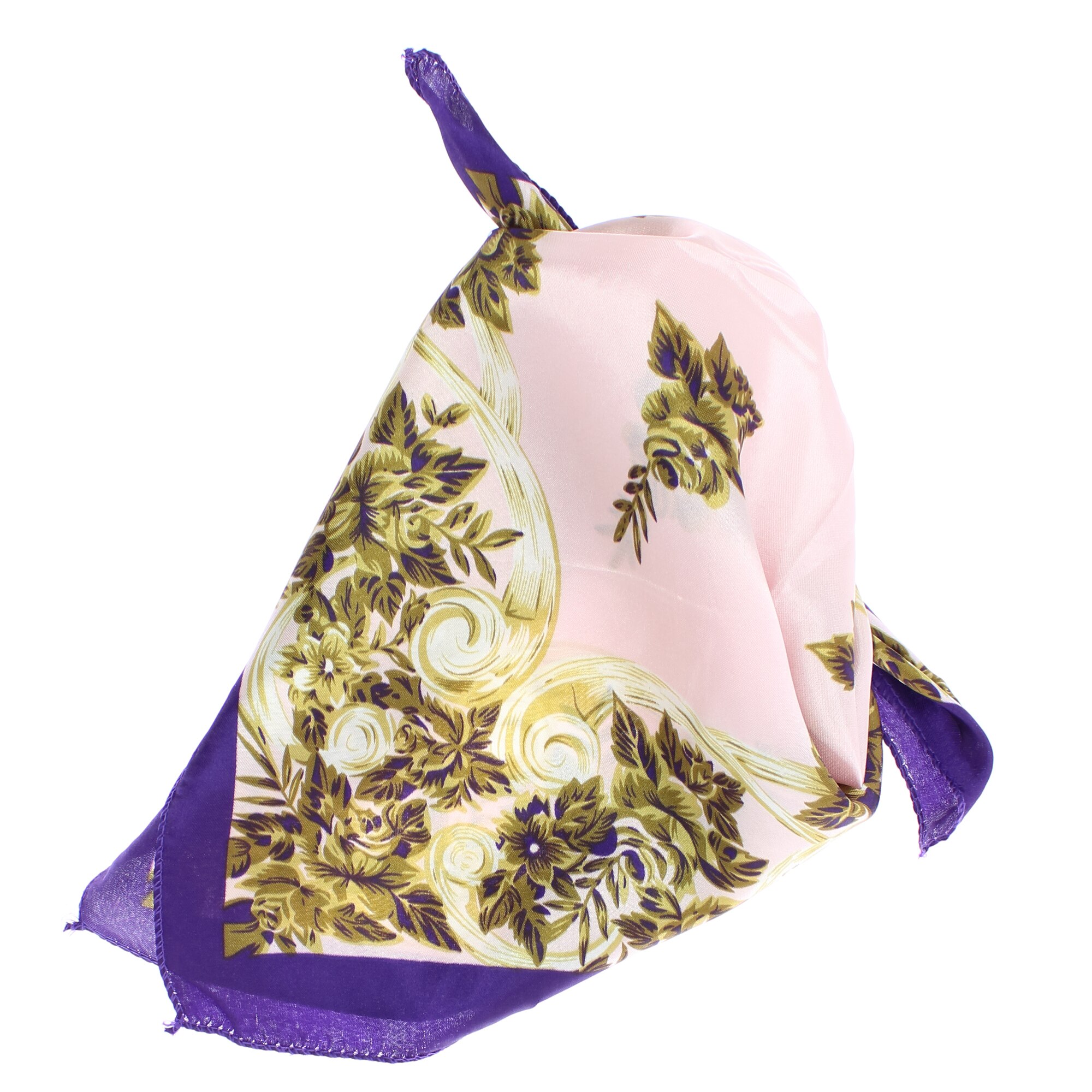 Batic de dama, 50x50 cm, Buticcochet, saten, imprimeu floral, Roz ...