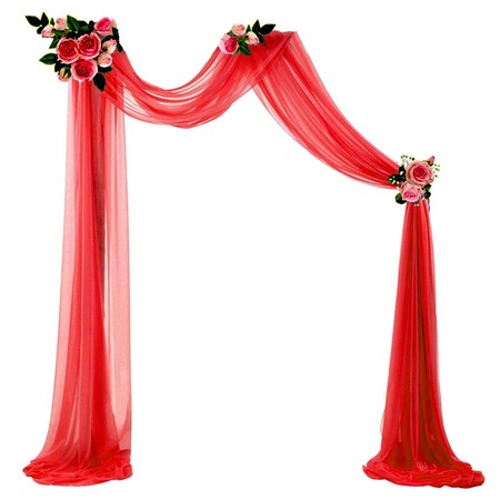 Fundal decorativ petrecere din tull, 150x800cm, rosu - eMAG.ro