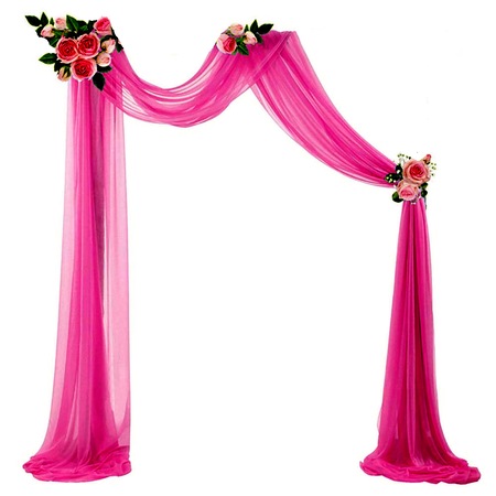 Fundal decorativ petrecere din tull, 150x800cm, roz aprins - eMAG.ro