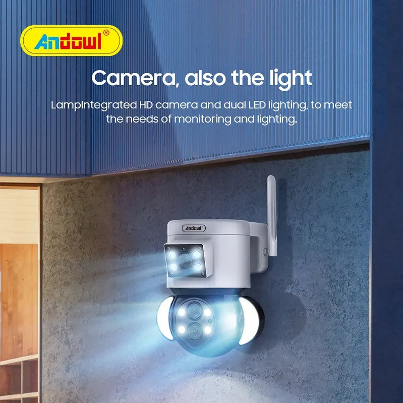 Camera de supraveghere Andowl 4+4MP 4K HD 10X Zoom - eMAG.ro
