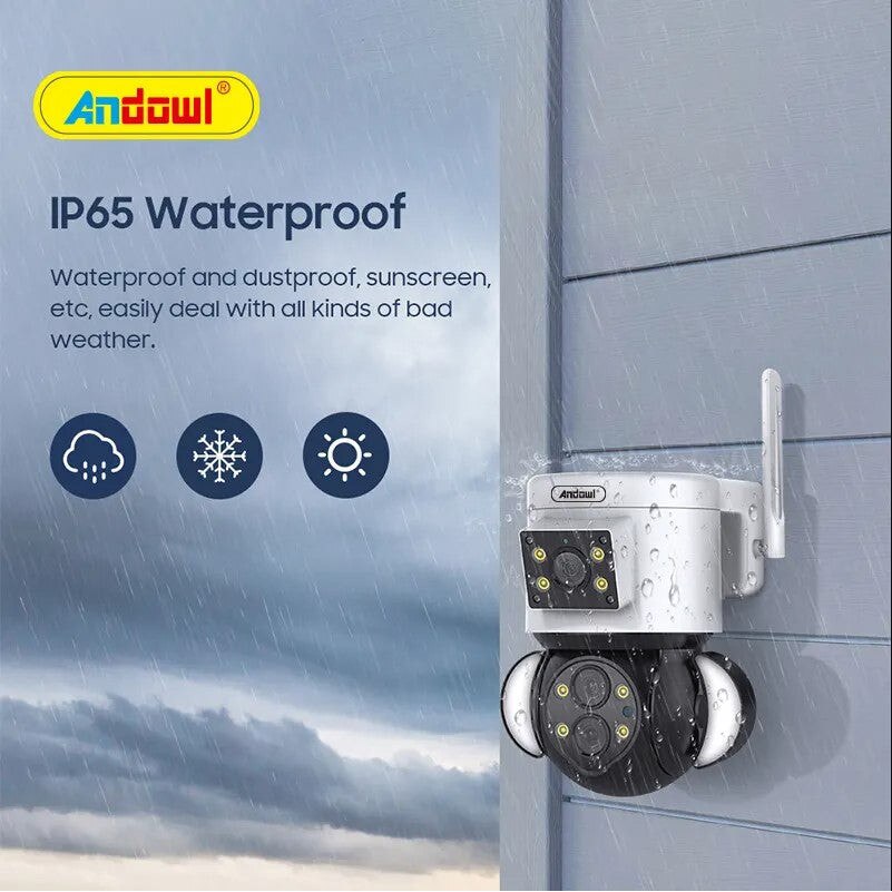 Camera de supraveghere Andowl 4+4MP 4K HD 10X Zoom - eMAG.ro