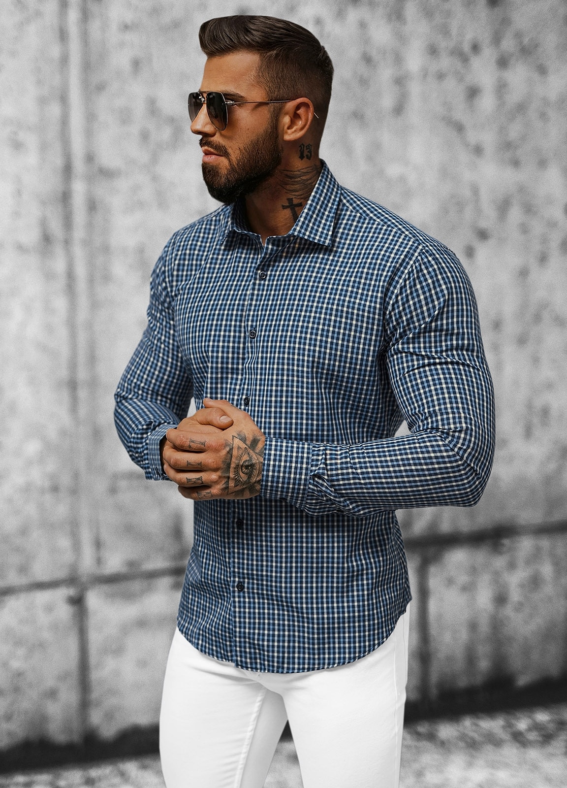 Многоцветна мъжка риза OZONEE O/0522Z XL - eMAG.bg