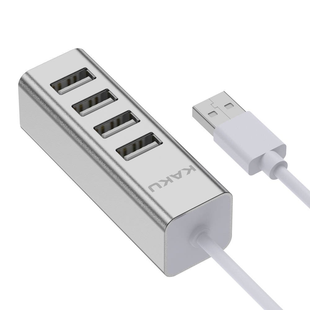 Kakusiga USB сплитер, USB HUB 4xUSB, с четири порта, KSC-383. Сребро ...