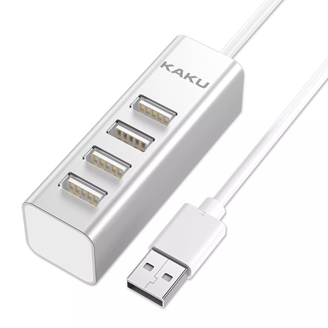 Kakusiga USB сплитер, USB HUB 4xUSB, с четири порта, KSC-383. Сребро ...