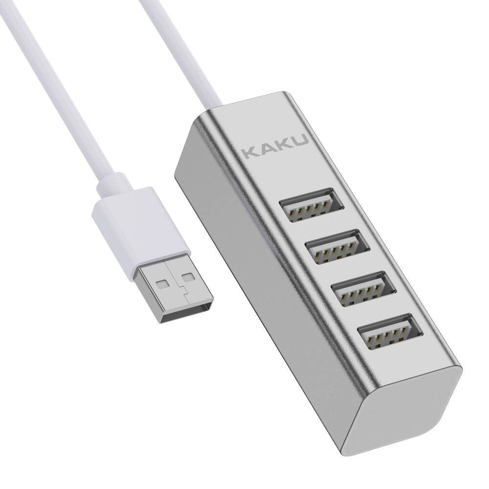 Kakusiga Usb сплитер Usb Hub 4xusb с четири порта Ksc 383 Сребро