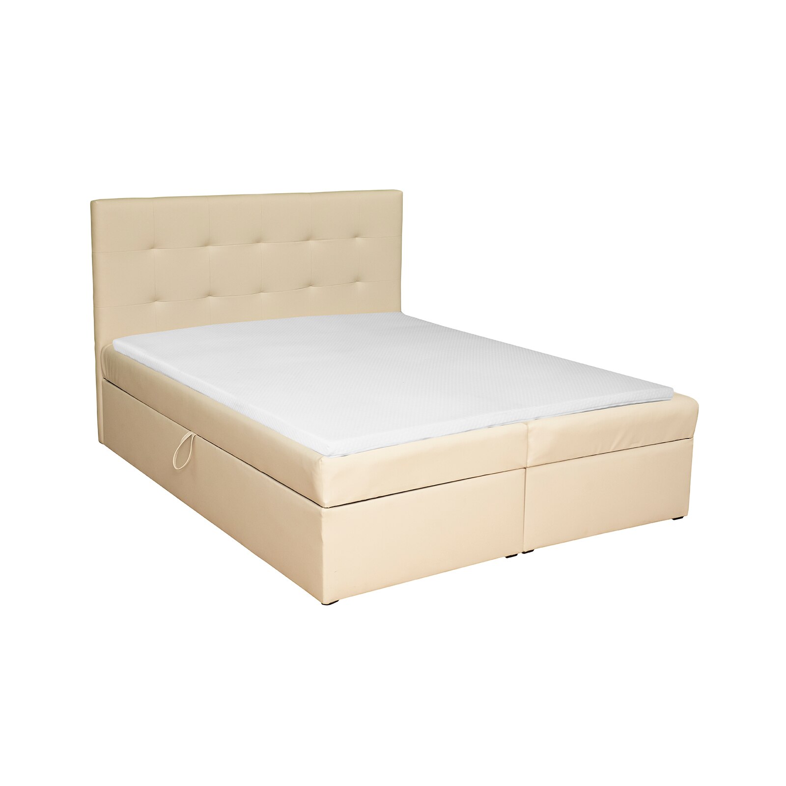 Pat tapitat Expomob BOXSPRING VISTA EC, dimensiune 160x200 cm, cu sezut ...