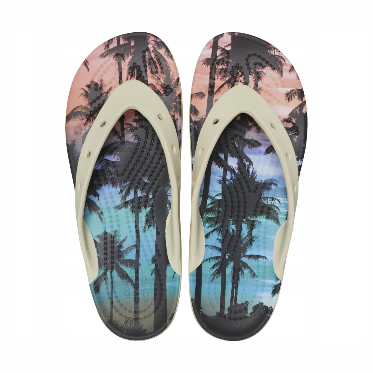 Slapi Femei, Crocs, Classic Platform Retro Resort Flip, Bej, 38-39 EU ...