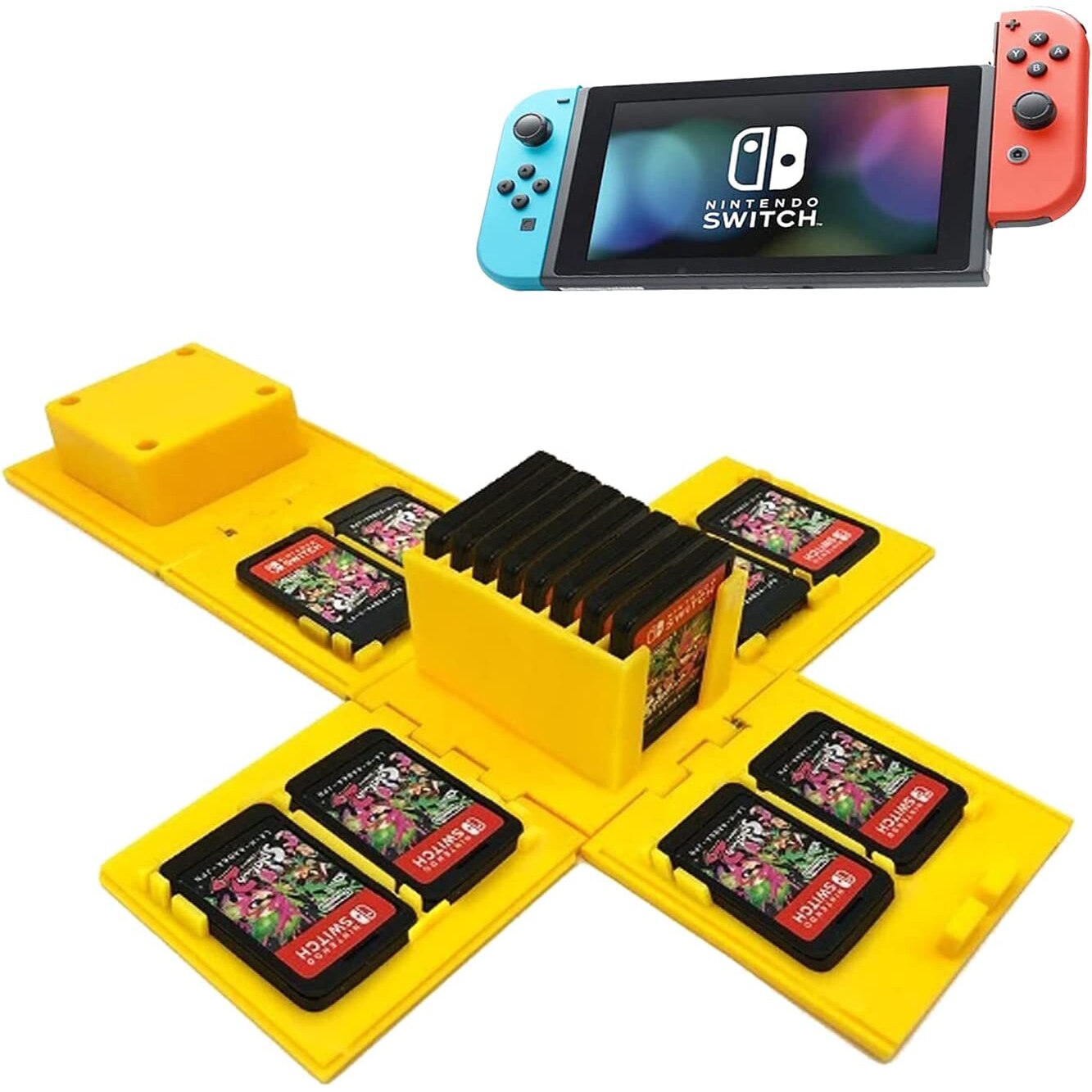 Suport carduri consola gaming, Oein, 16 sloturi, Galben - eMAG.ro