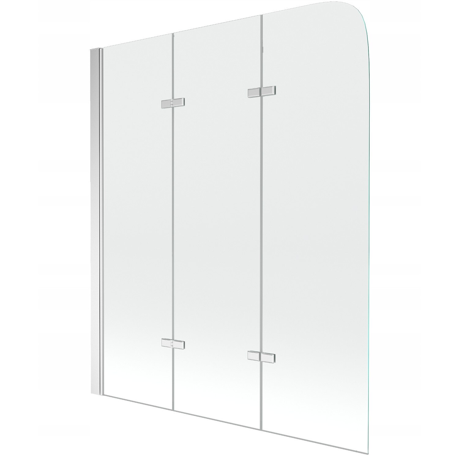 Paravan cada 120x140 cm Silla Pro, Pliabil, sticla clara, profil Crom ...