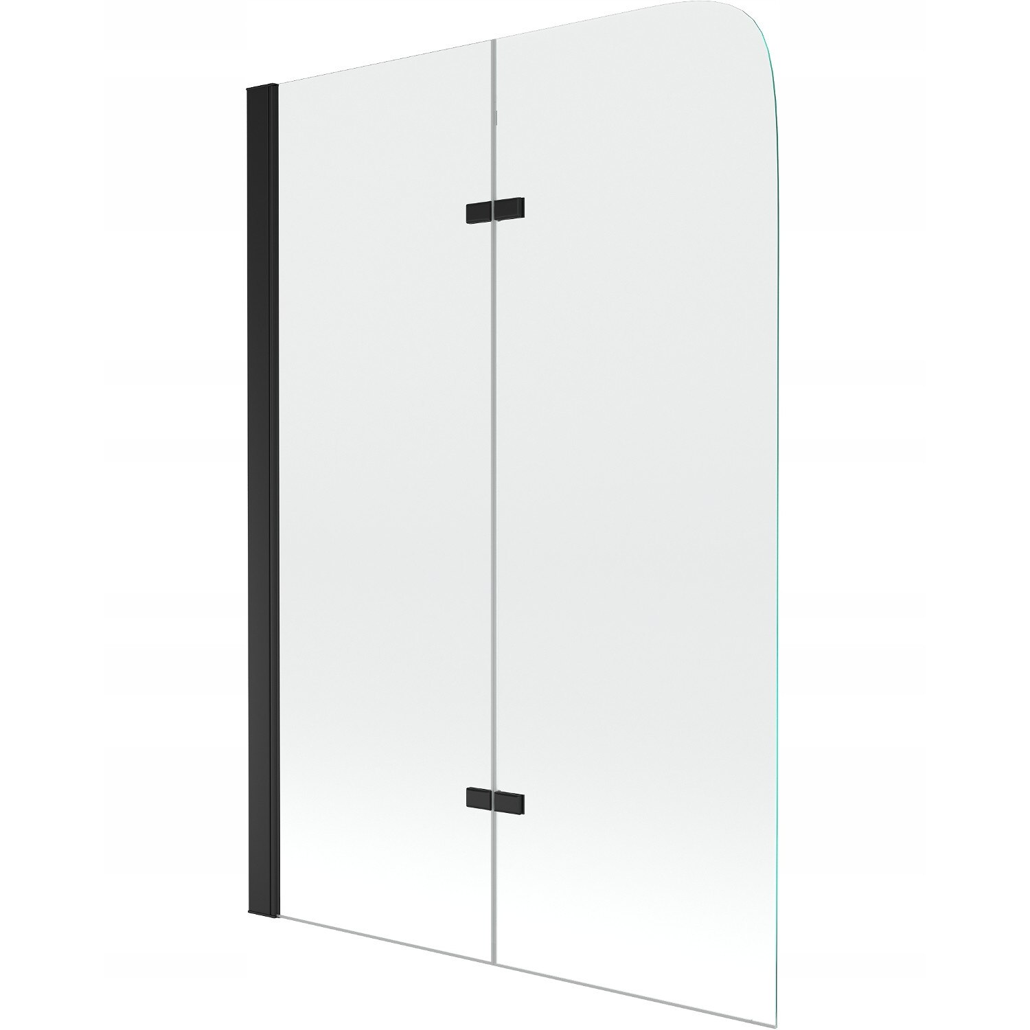 Paravan cada 100x140 cm Silla Pro, Pliabil, sticla clara, profil Negru ...