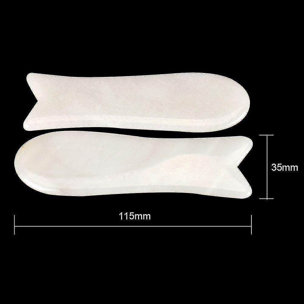 Piatra Gua Sha din Jad Alb pentru masaj Forma De Peste 11,5 cm, Sela ...