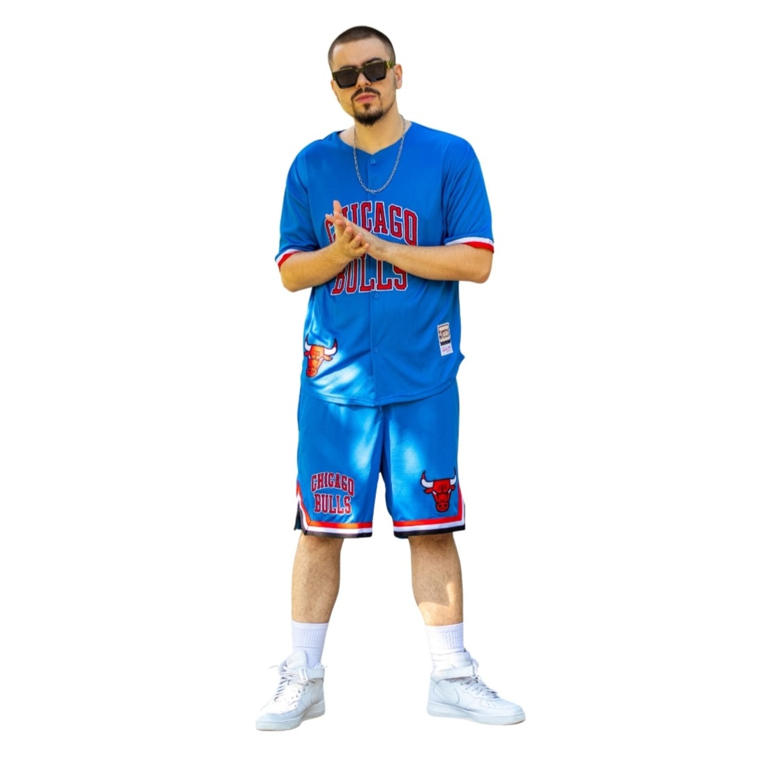 Compleu barbati Bulls, Logo brodat, Poliester, XXL, Albastru - eMAG.ro