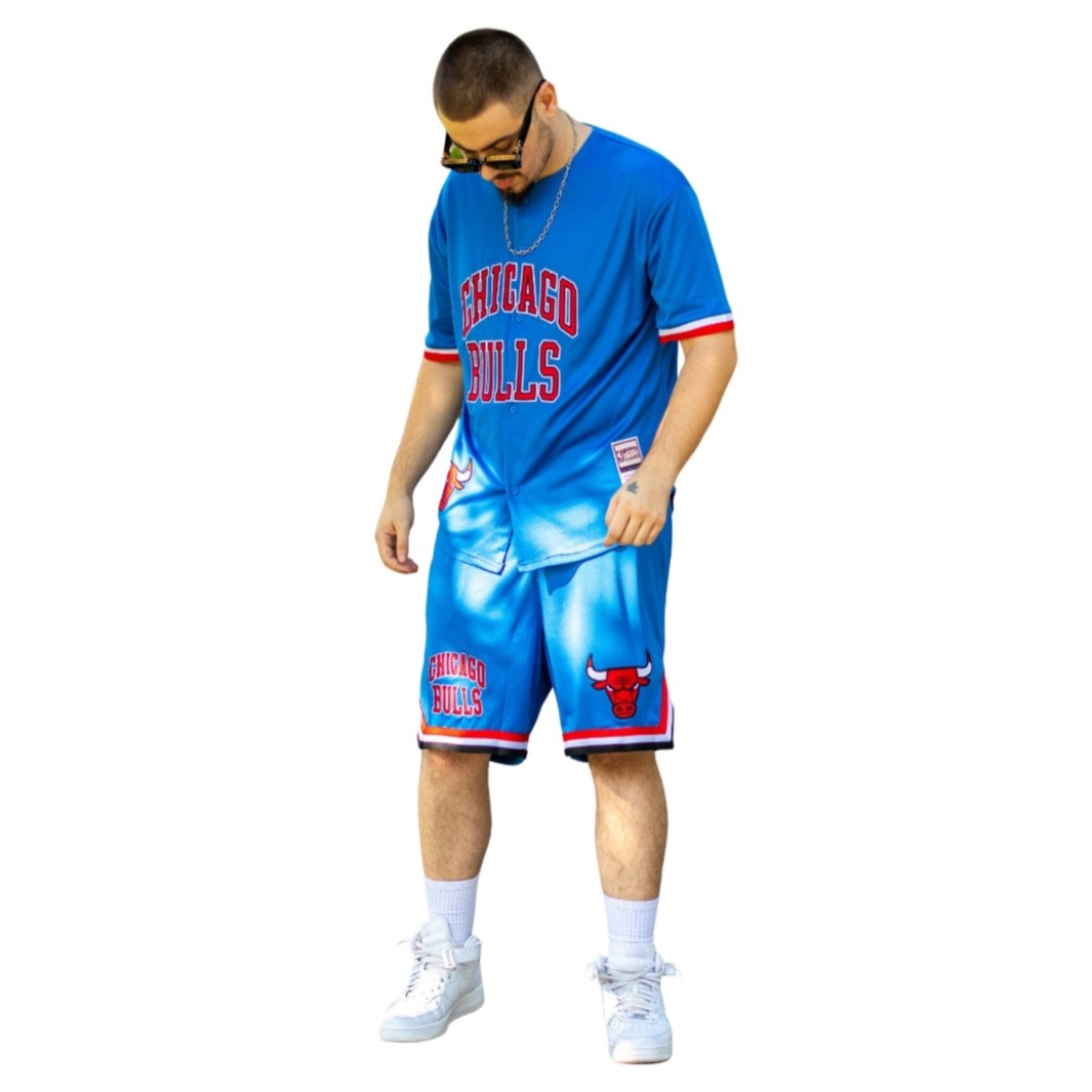 Compleu barbati Bulls, Logo brodat, Poliester, XXL, Albastru - eMAG.ro
