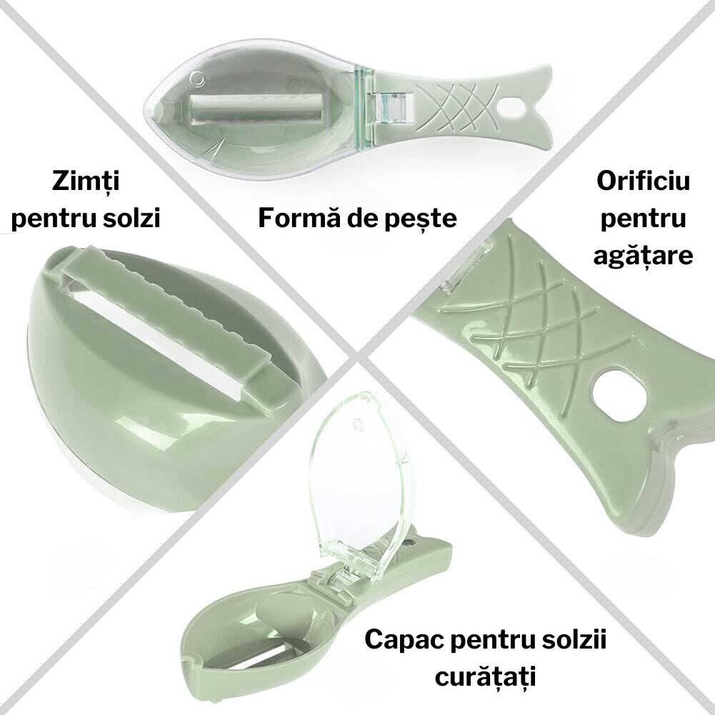 Dispozitiv de curatat Solzi de Peste cu capac, Bukate, Verde pal ...