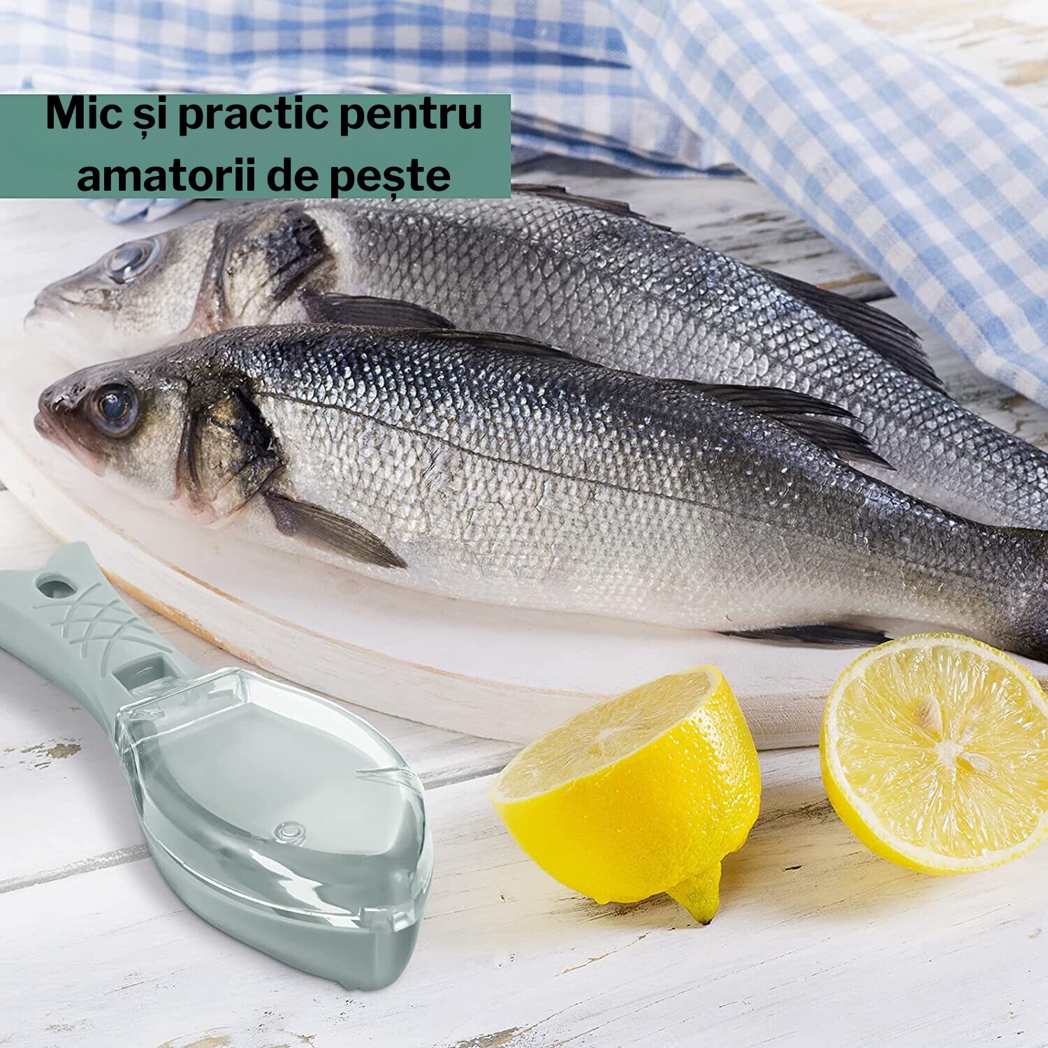 Dispozitiv de curatat Solzi de Peste cu capac, Bukate, Verde pal ...