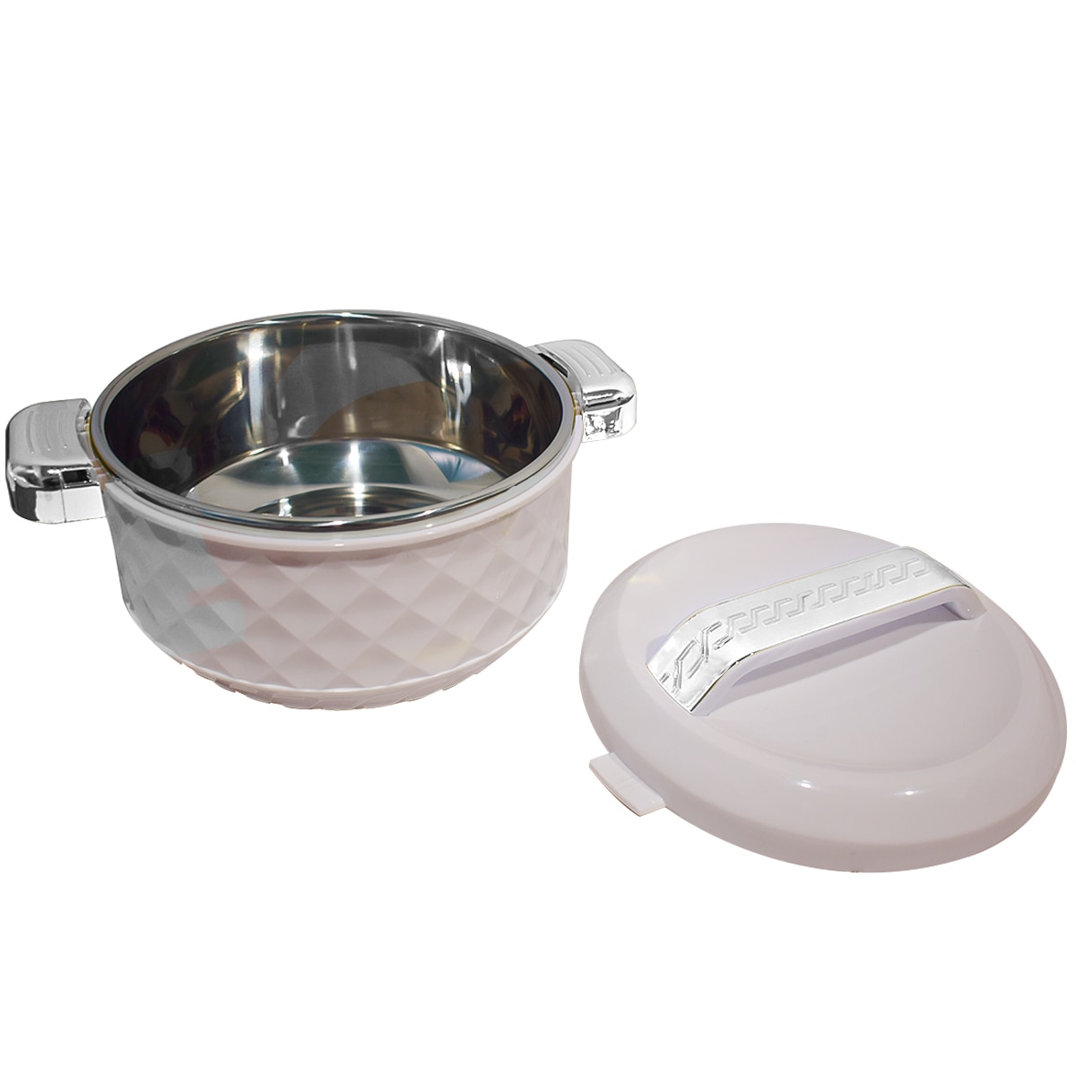 Caserola termica, set 4 piese, cu interior din inox, Naimeed D4817, Roz ...