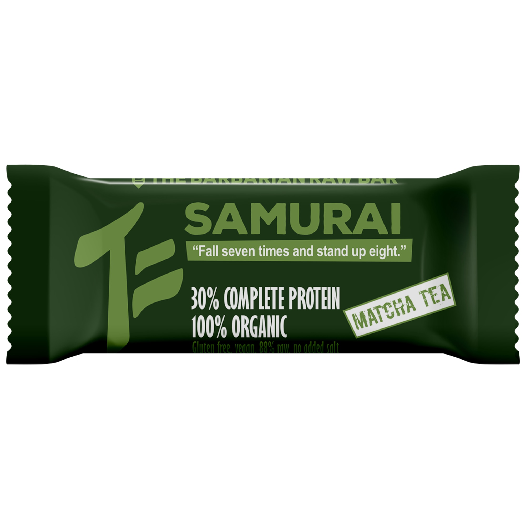 Baton proteic bio cu ceai Matcha Samurai, The Barbarian, fara gluten ...
