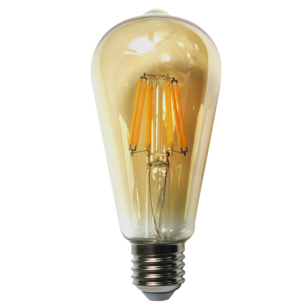 Bec LED Filament Amber E27/2W/240LM/2500K ST58 - eMAG.ro