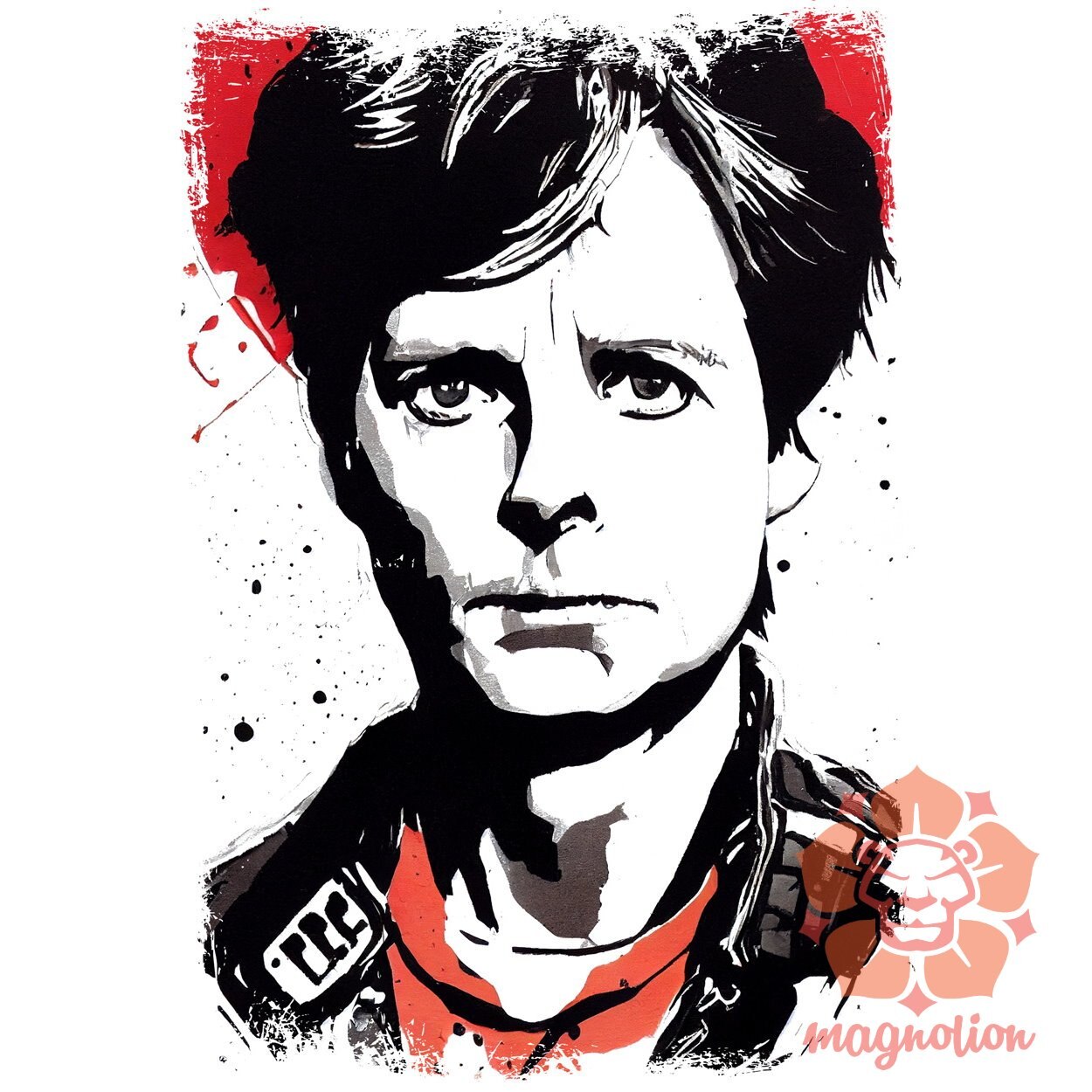 Fekete-piros Marty Mcfly rajz férfi póló, Krém, L - eMAG.hu