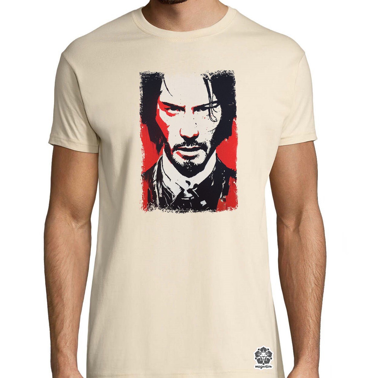 Fekete-piros John Wick rajz v1 férfi póló, Krém, XL - eMAG.hu