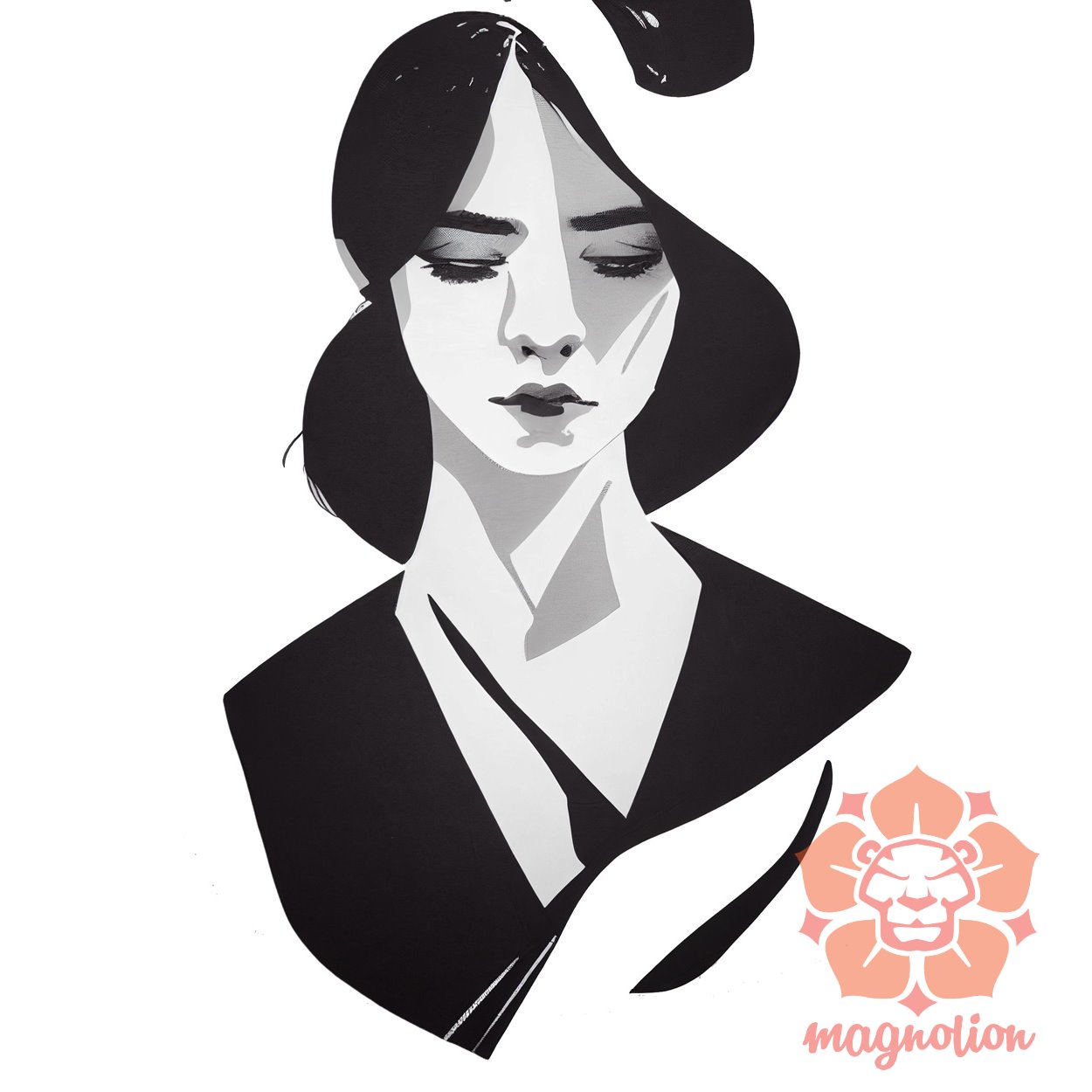 Fekete-fehér női rajz férfi póló, Fehér, L - eMAG.hu