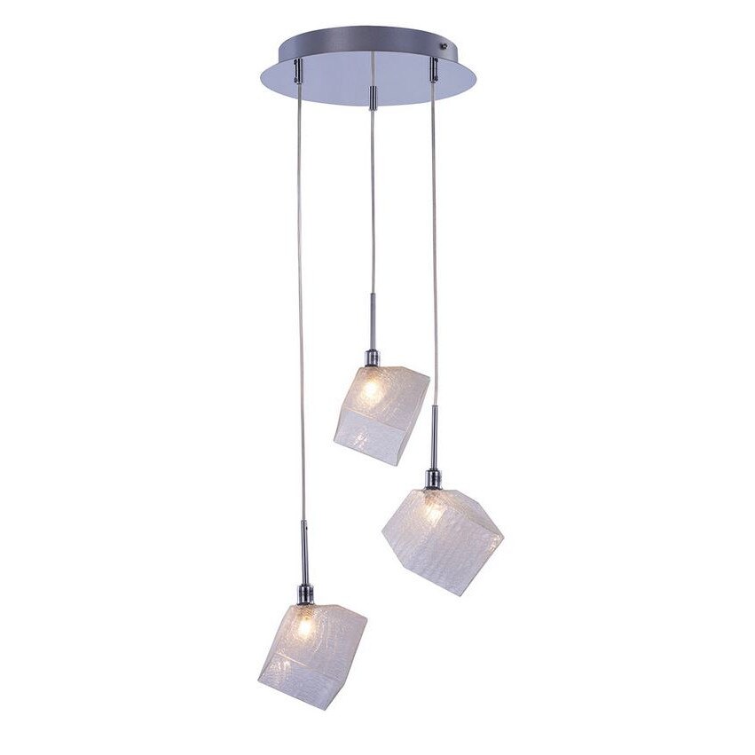 Lustra suspendata, ItaLux, Otel, Soclu G9, Argintiu - eMAG.ro